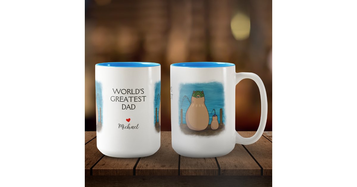 Capybara Father and Son Personalized Two-Tone Coffee Mug | Zazzle