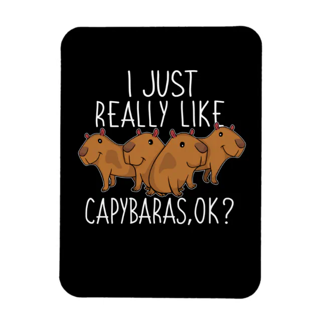 Capybara Gift Kids Women Cute Capybara Magnet | Zazzle