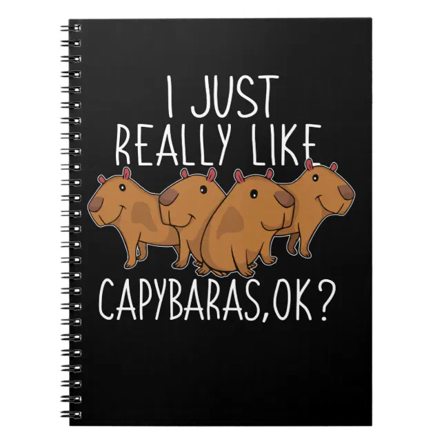 Capybara Gift Kids Women Cute Capybara Notebook | Zazzle
