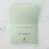 Capybara Happy Teacher's Day Thank you Card | Zazzle