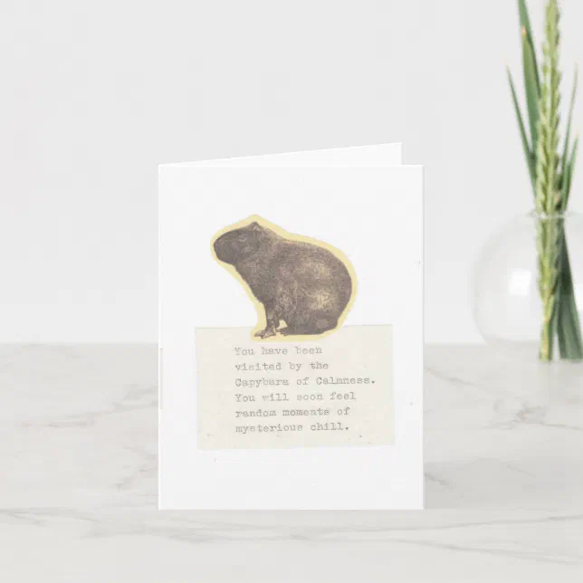 Capybara Of Calmness Card | Zazzle