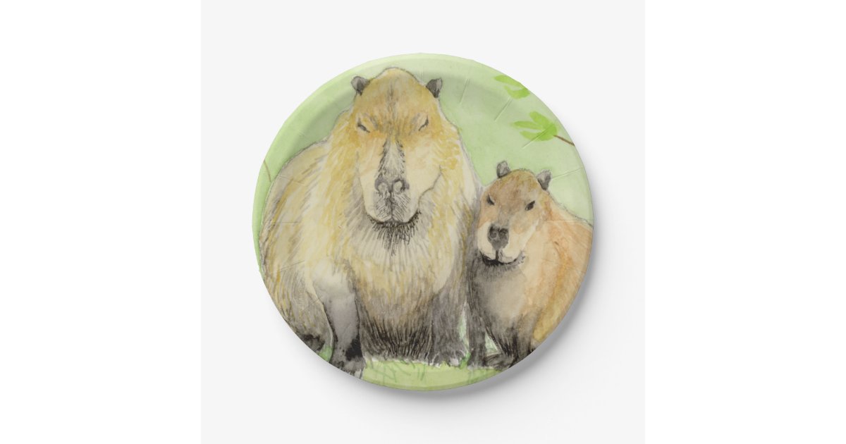 Capybara Paper Plates | Zazzle