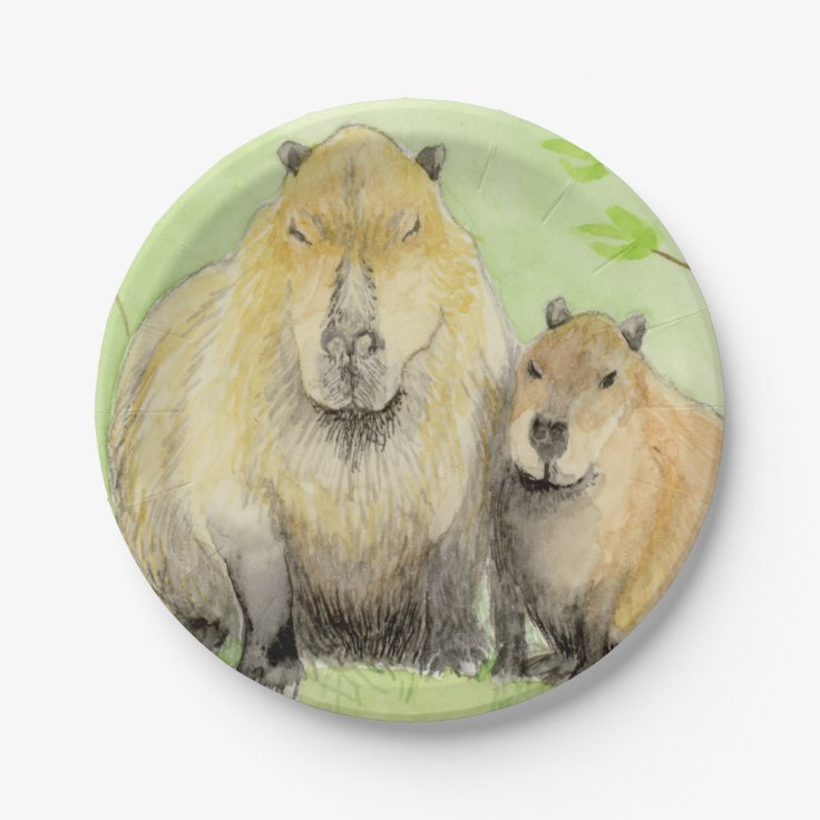 Capybara Paper Plates | Zazzle