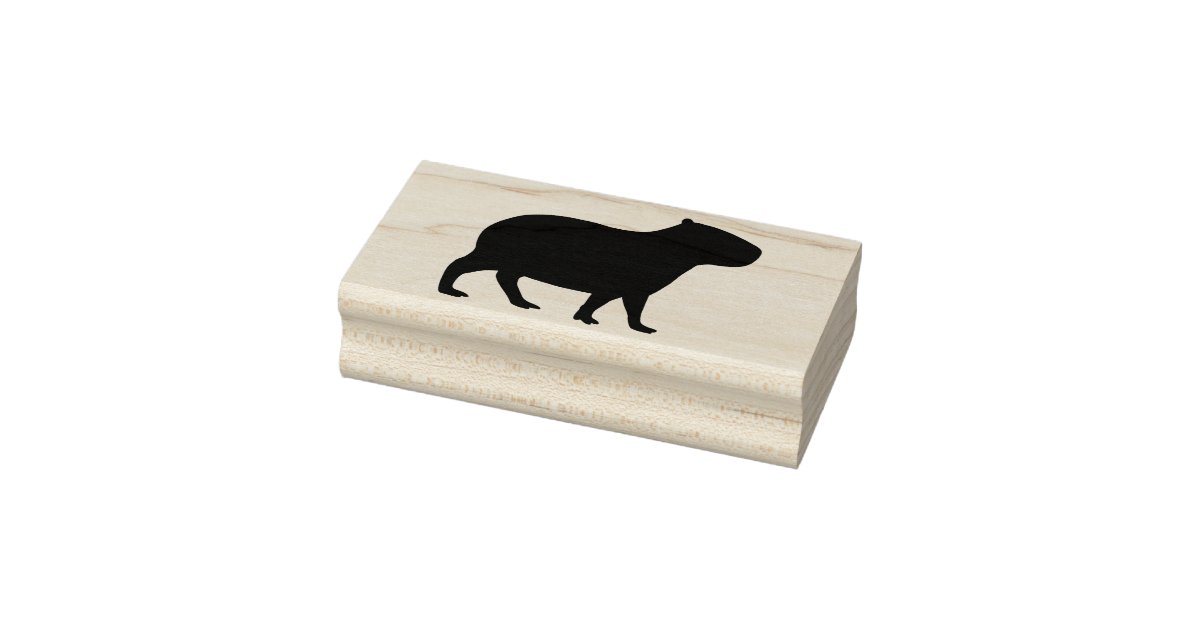 Capybara Silhouette Rubber Stamp | Zazzle