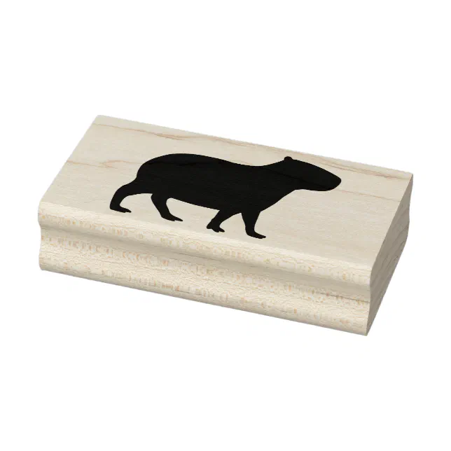 Capybara Silhouette Rubber Stamp | Zazzle