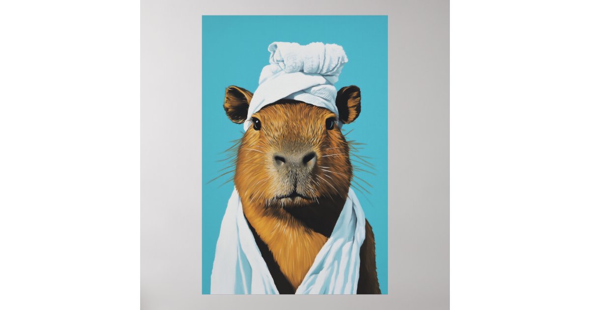 Capybara Spa Day Poster | Zazzle
