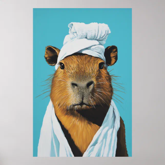 Capybara Spa Day Poster | Zazzle