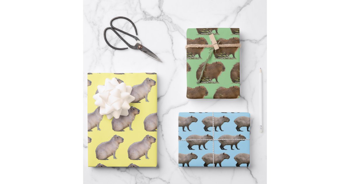 Capybara Wrapping Paper Sheets | Zazzle