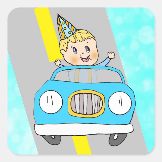 Car and Little Boy stickers | Zazzle