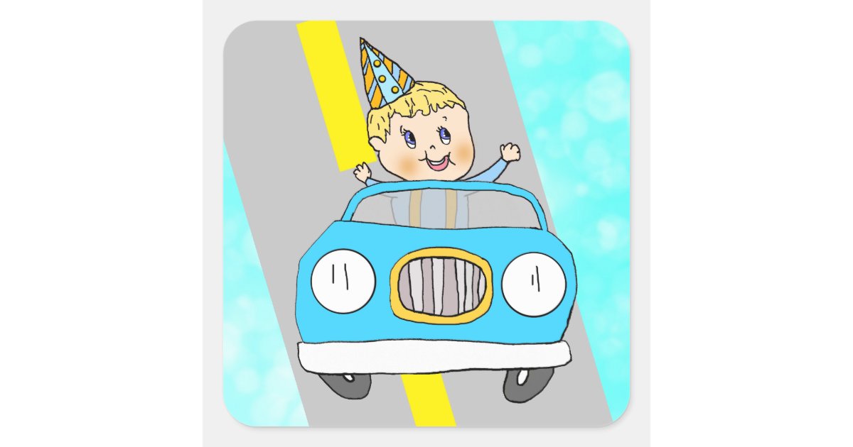 Car and Little Boy stickers | Zazzle