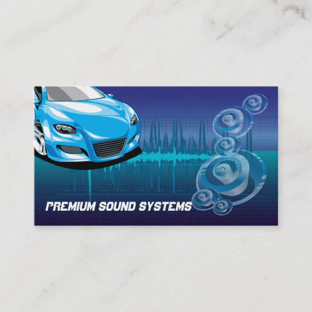 Car Audio Systems Business Card | Zazzle