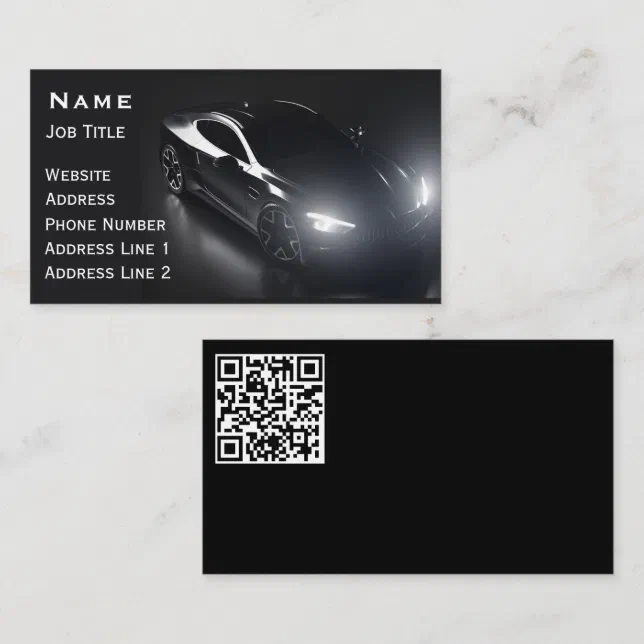 Car Auto Detail Car Wash Service QR Code Business Card | Zazzle