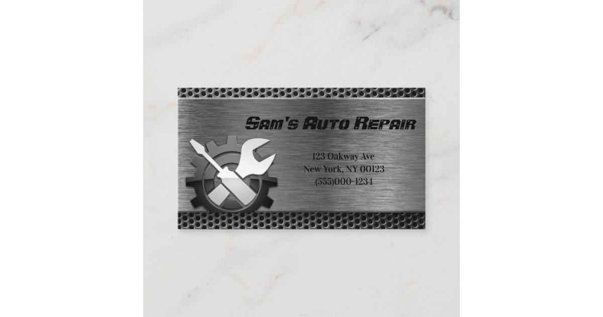 Car Auto Mechanic Repair Service Business Card | Zazzle