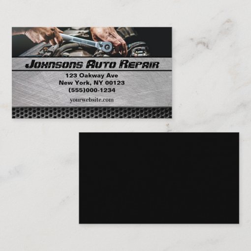 Car Auto Mechanic Repair Service Business Card | Zazzle