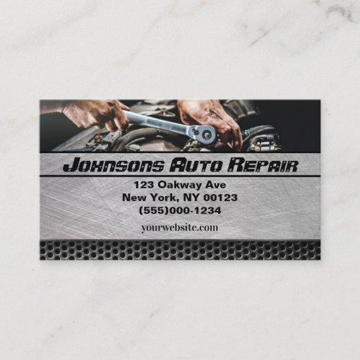 Car Auto Mechanic Repair Service Business Card | Zazzle