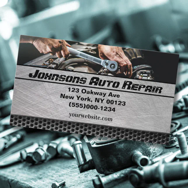 Car Auto Mechanic Repair Service Business Card | Zazzle