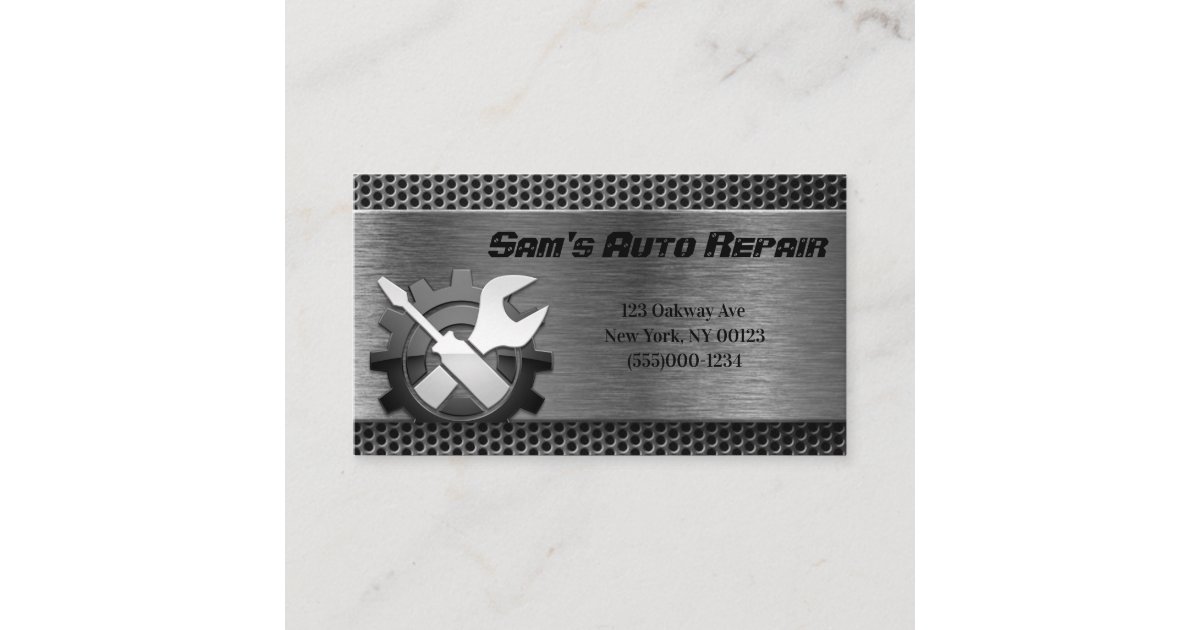 Car Auto Mechanic Repair Service Business Card | Zazzle