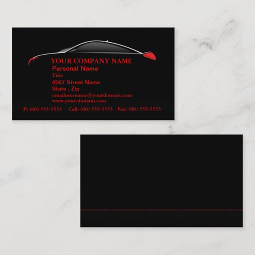Car Automotive Service Sales Business Cards | Zazzle