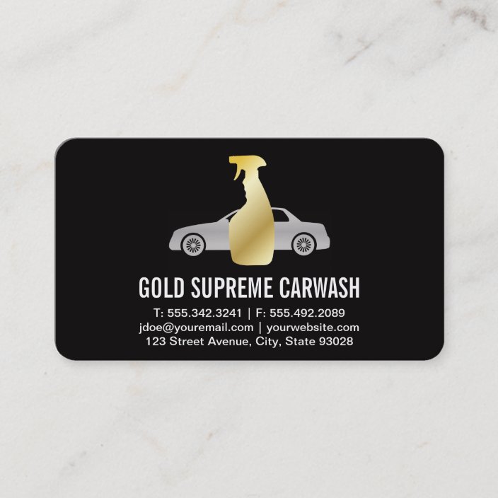 Car Cleaning Car Icon Business Card | Zazzle.com