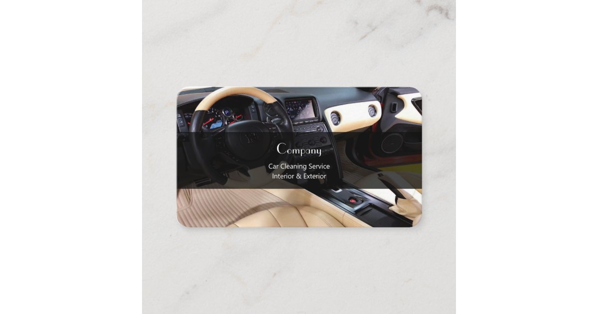 Car Cleaning Service Business Card | Zazzle