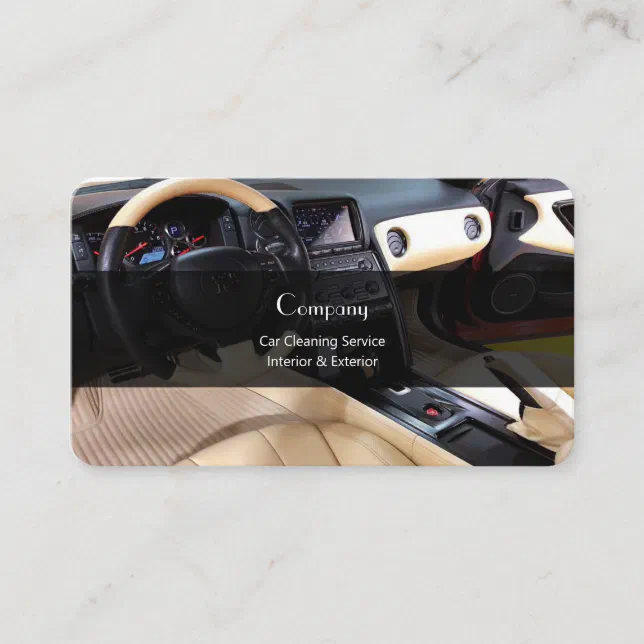 Car Cleaning Service Business Card | Zazzle