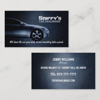 Car Dealer Business Cards | Zazzle