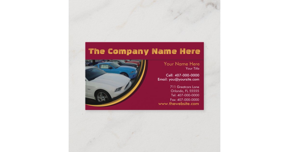 Car Dealership & Auto Sales Associate Business Card | Zazzle