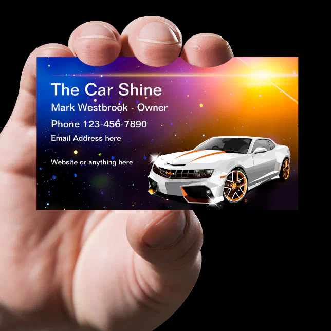 Car Detailing And Auto Window Tinting Business Card | Zazzle