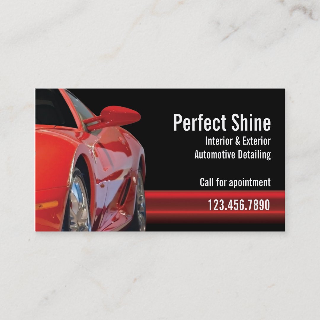 Car Detailing Business Card | Zazzle