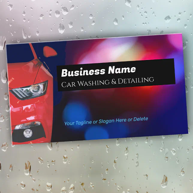 Car Detailing, Red Sports Car, QR code Business Card | Zazzle