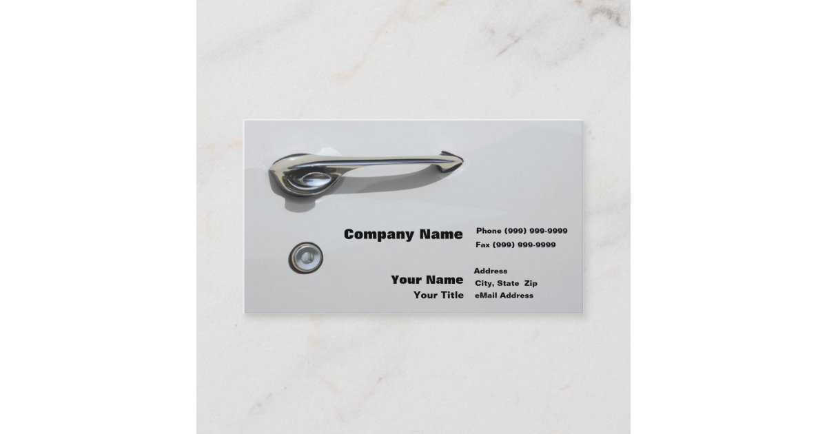 Car Door Handle Business Card | Zazzle.com
