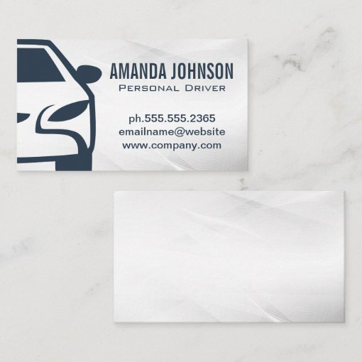 Car Front View Logo | Driver Transportation Business Card | Zazzle
