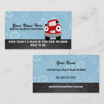 Car Glass Repair Business Cards | Zazzle
