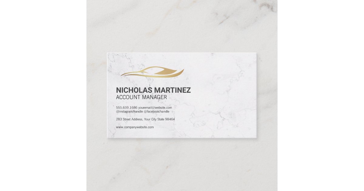Car Gold Logo Appointment Card | Zazzle