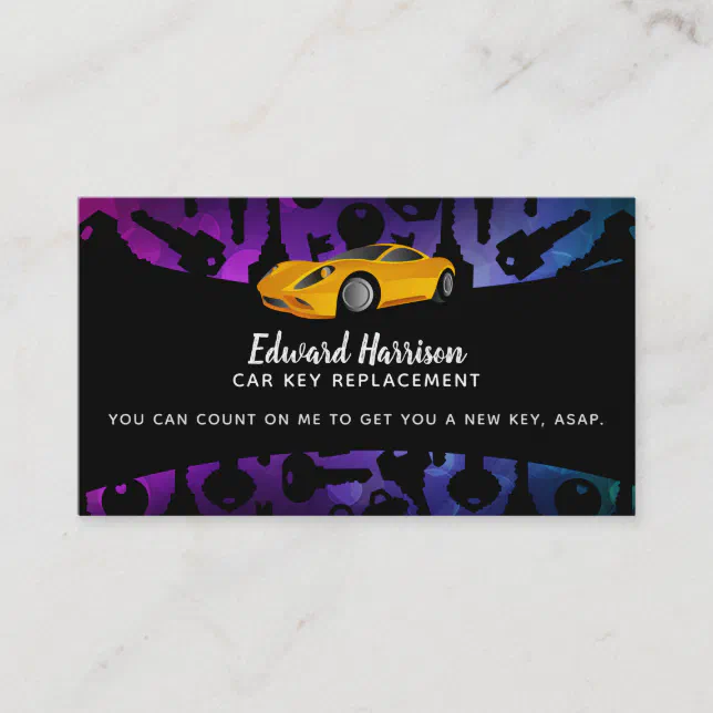 Car Key Replacement Business Cards | Zazzle