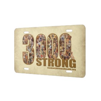 Car License Vanity Plate - 3000 Strong | Zazzle