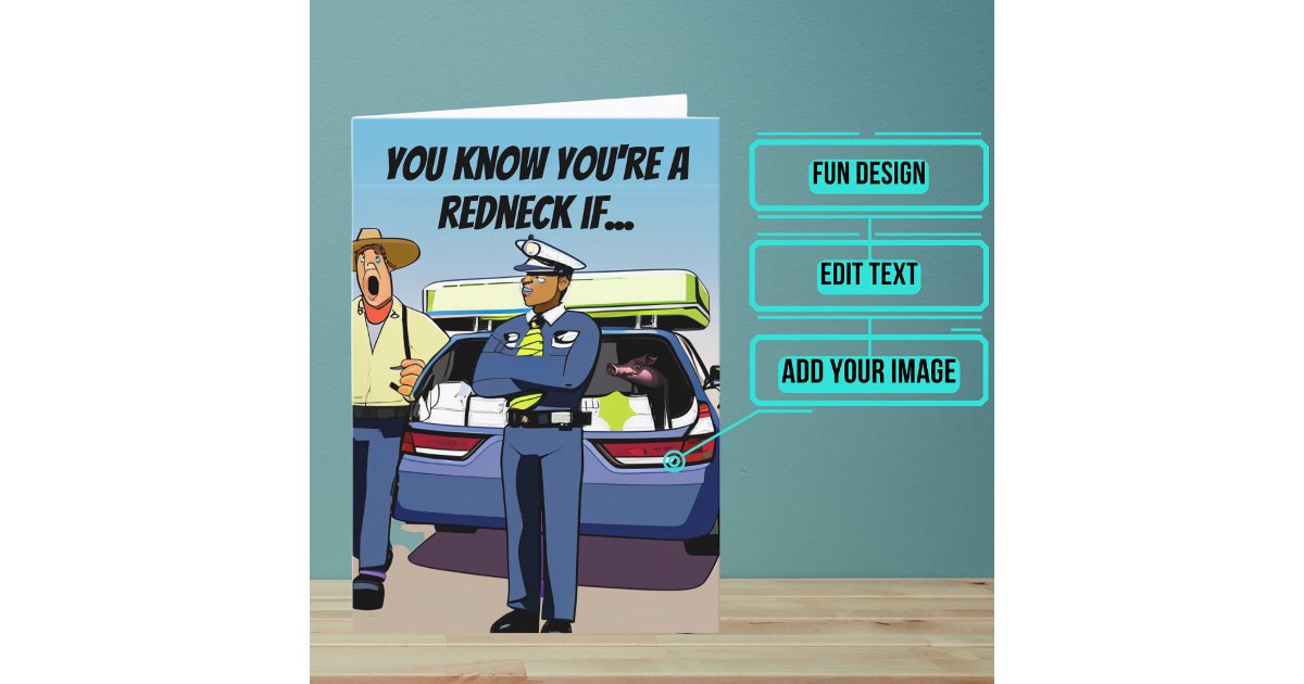 Car Mattress Funny Redneck Joke Birthday Card | Zazzle