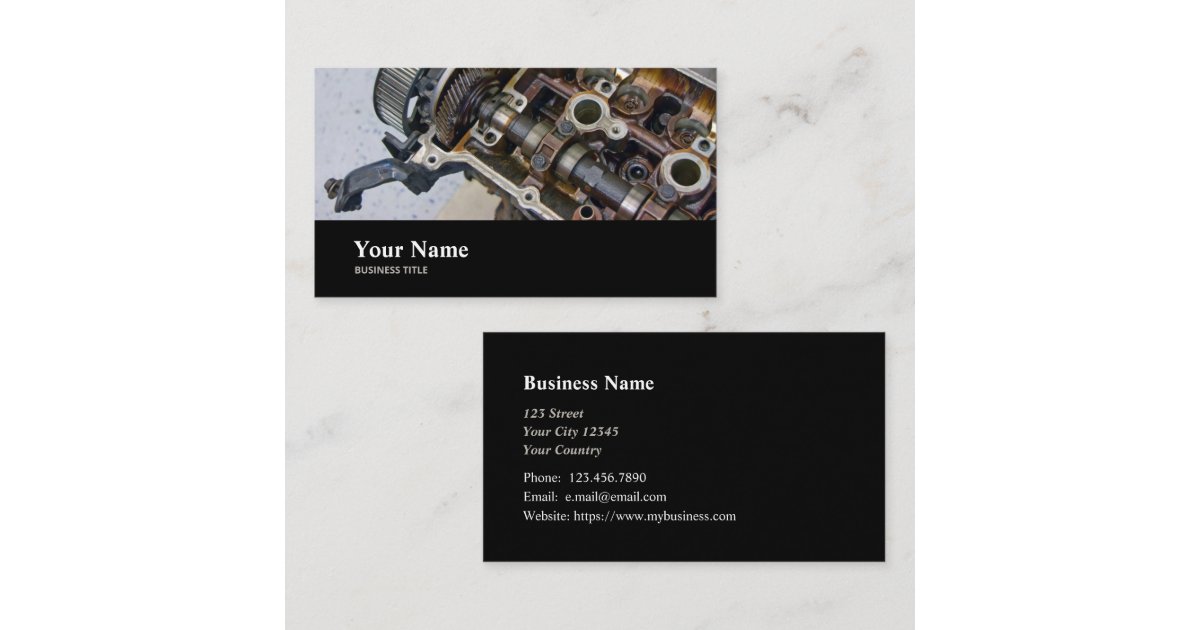 Car Mechanic Automobile Repairman Maintenance Tech Business Card | Zazzle