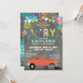 Car Mechanic Gears Tools Chalkboard Baby Shower Invitation | Zazzle