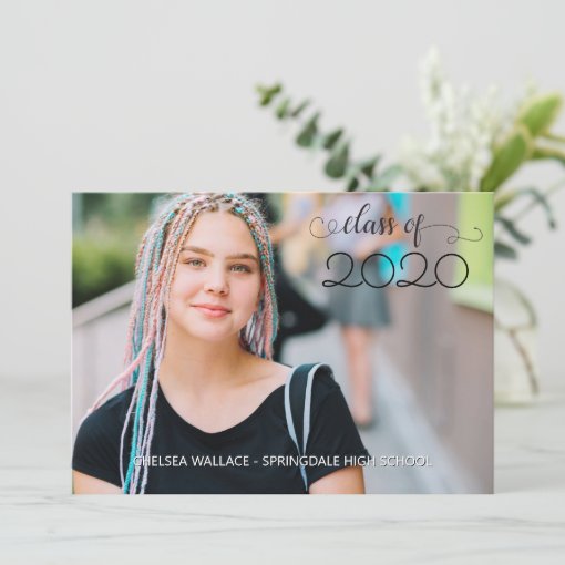 Car Parade Sky Blue Graduation Invitation | Zazzle