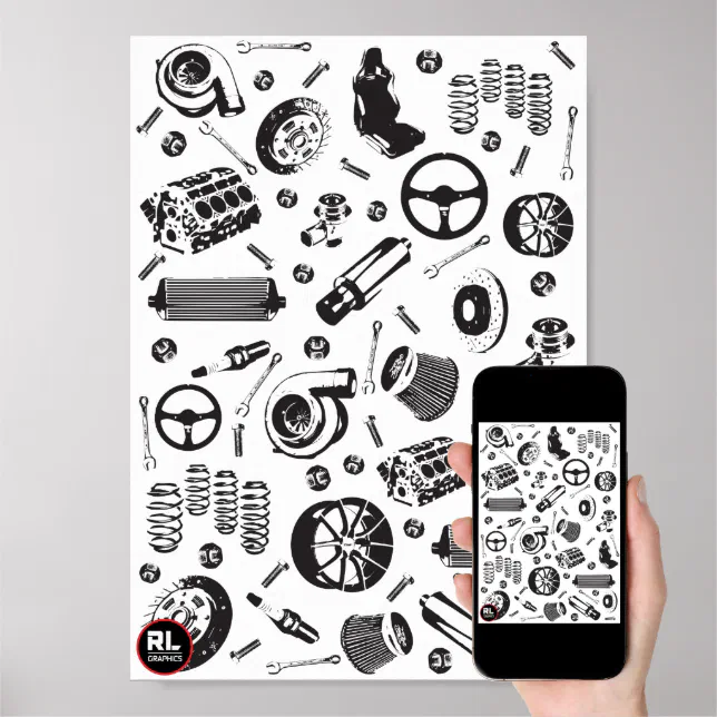 Car Parts Poster | Zazzle