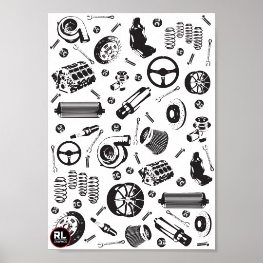 Car Parts Poster | Zazzle.com