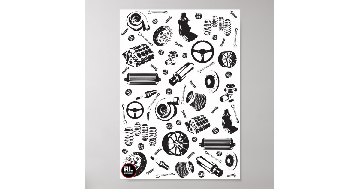 Car Parts Poster | Zazzle