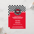 Car Racing Checkered Flag Birthday Party Invitation | Zazzle