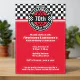 Car Racing Checkered Flag Birthday Party Invitation | Zazzle