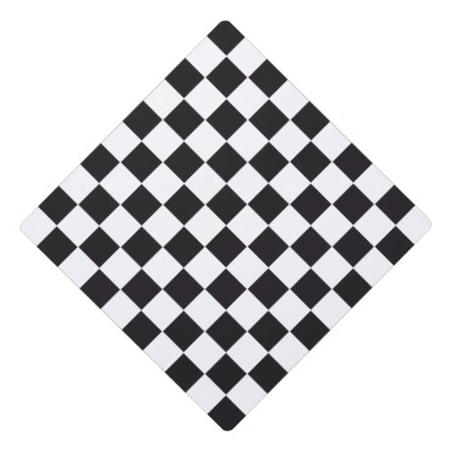 Car Racing / Chess Pattern + your backgr. & ideas Graduation Cap Topper ...