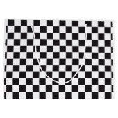 Car Racing / Chess Pattern + your backgr. & ideas Large Gift Bag | Zazzle