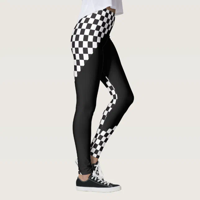 Car Racing / Chess Pattern + your backgr. & ideas Leggings | Zazzle
