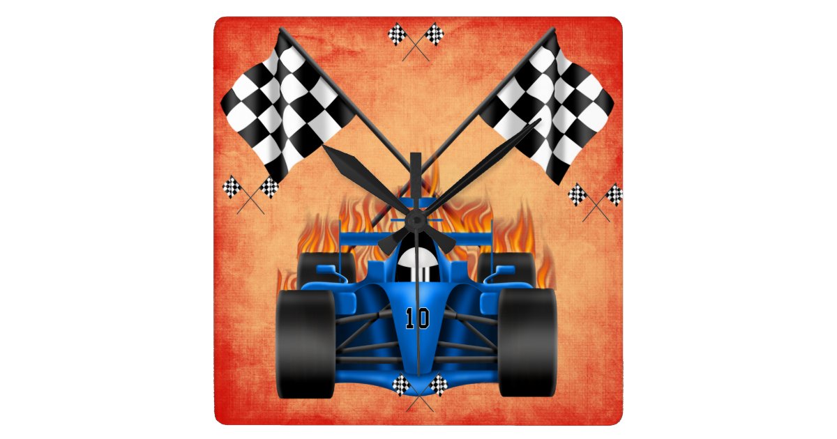 Car Racing Clock | Zazzle.com