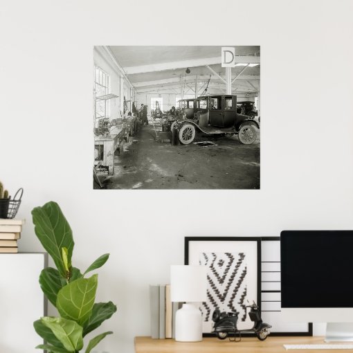 Car Repair Garage, early 1900s Poster | Zazzle